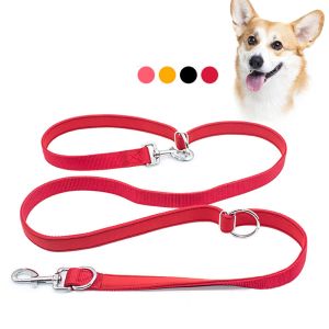 Quality Outdoor Running Personalized Nylon Multifunctional Pet Dog Leash with One Drag for sale