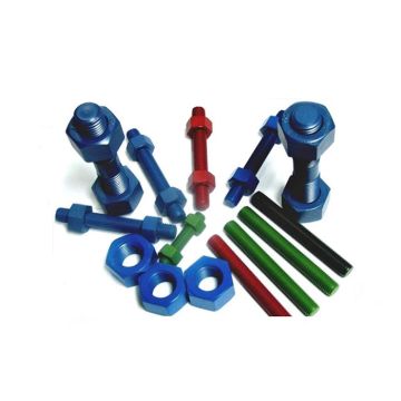 Quality PTFE SS 304 316 Double Ended Bolt , Full Thread Stud Bolt With Nut for sale