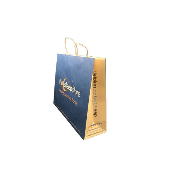 Quality Sustainable Large Eco Paper Packaging , Square Bottom Paper Bag CE Certification for sale