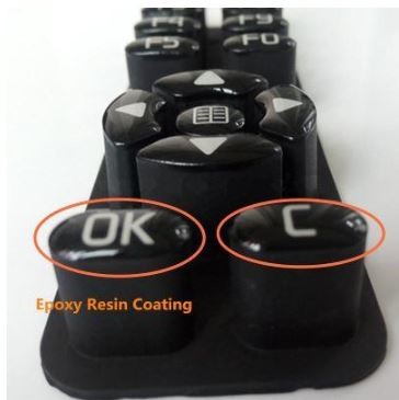 Quality OEM Waterproof Epoxy Coated Custom Silicone Rubber Keypads for sale