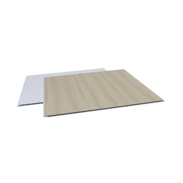 Quality Indoor Wood PVC Ceiling Panel Plastic Composite PVC Coating Cladding Fluted Wall for sale