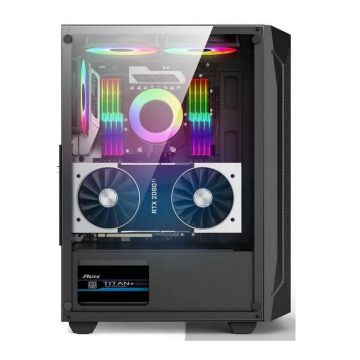 Quality ARTSHOW ATX/Matx Computer Case Tempered Glass panel on Side and Front Support for sale