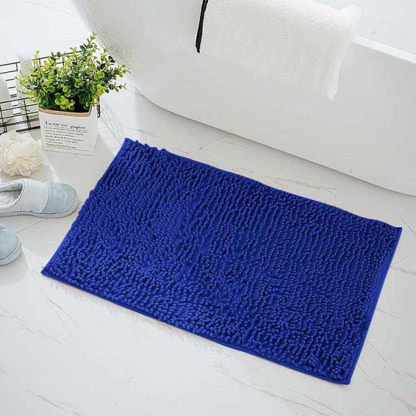 Quality Non Slip Washable Chenille Bath Mat Rectangular Shape for sale