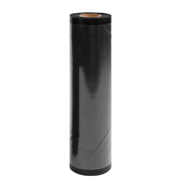 Quality 5mil Black Embossed Vacuum Sealer Rolls 90mic 11" X 100' for sale
