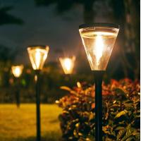 Quality Outdoor Waterproof Solar Garden Light Tri-Color Adjustable for Villa Yard Park for sale