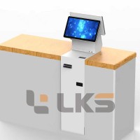 Quality Countertop Embedded Dual Screen Self-Service Kiosk For Retail Pharmacies With Bill Coin Payment for sale