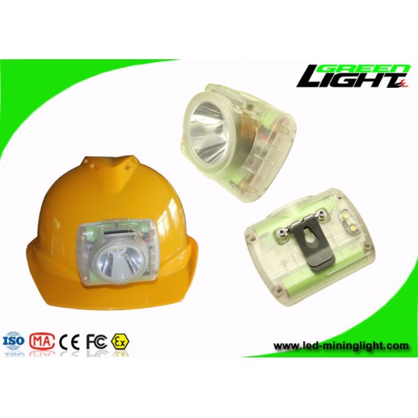 Quality 15000 Lux Mining Cap Lights PC ABS Material OLED Screen With Transparent Body for sale