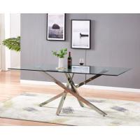 Quality Modern Elegantly Tempered Glass Square 50KGS 76cm Stylish Dining Table for sale