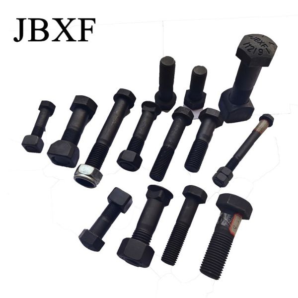 Quality Excavator Ex1205 6V9167 Rollers Track Shoe Bolt And Nut M20 Plain Coating for sale