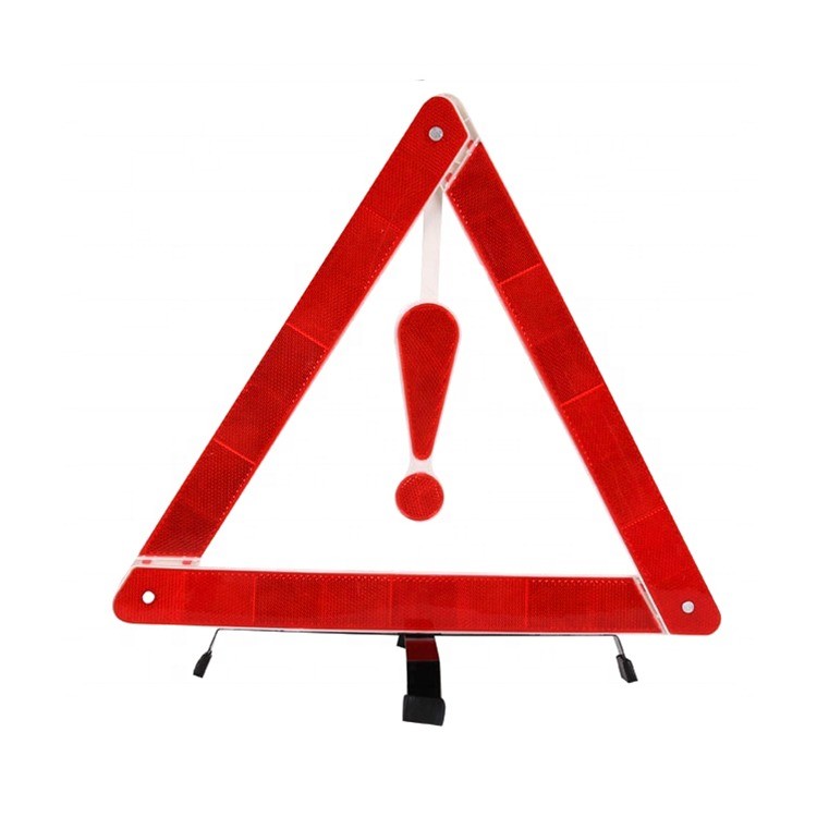 Quality Easily Assemble Red Dot Reflective Roadside Car Emergency Warning Triangle for for sale