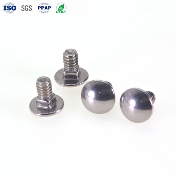 Quality Stainless Steel Square Neck Mirror Screw M2-M10 20mm Polished for sale