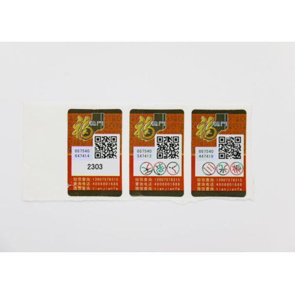 Quality Anti - Ultraviolet Tamper Evident Security Labels With Custom Printing And for sale