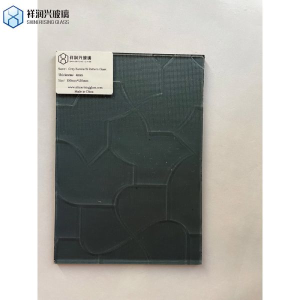 Quality 3mm 4mm 6mm Grey Tinted Moru Patterned Tempered Glass Fence Panels Toughened Fluted Moru Grey Stained Patterned Shower Glass for sale