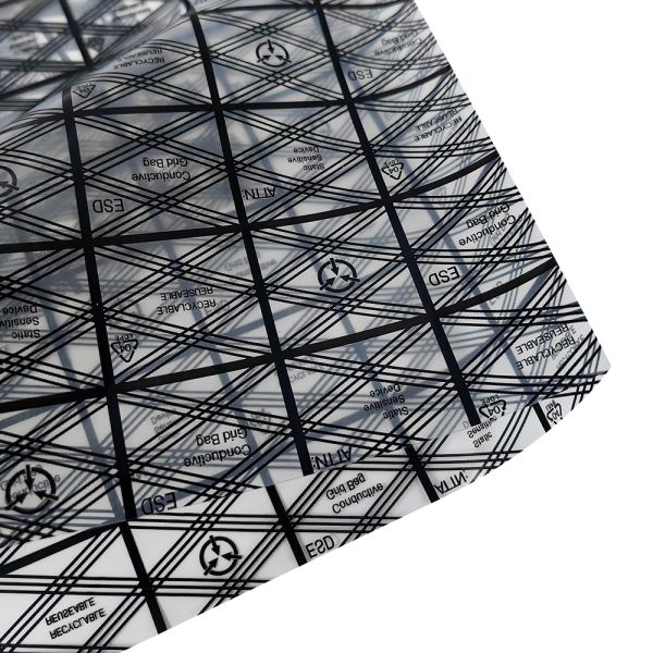 Quality Anti Static Motherboard Graphics Card Bag Grid Static Flat Mouth PE Bag for sale