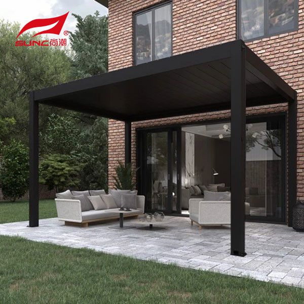 Automated Smart Outdoor Pergola System Motorized Aluminum Louver Roof ...