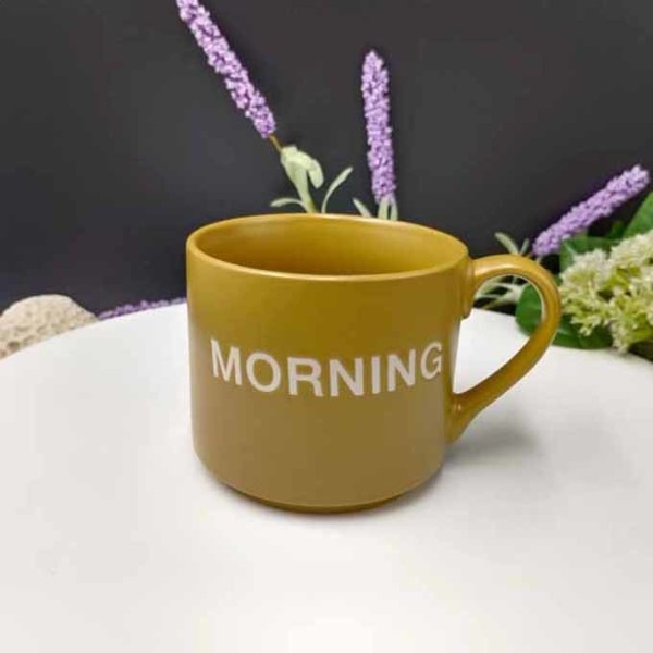 Quality 12oz Colorful  Matte Glazed Stoneware Coffee Milk Cup for sale
