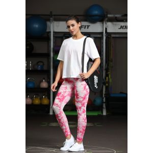 Quality Tie Dye High Waist Yoga Leggings Anti Bacterial Breathable for sale