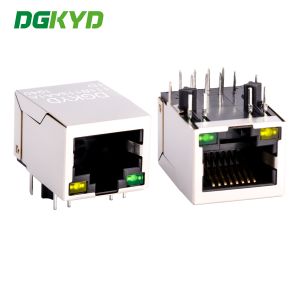 Quality RJ45 network interface integrated 100Mbps filter network port socket horizontal for sale