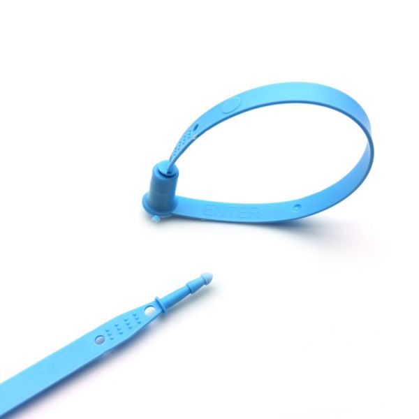 Quality 198mm Disposable Customs Truck Plastic Security Seal Tag with Number and Tamper for sale