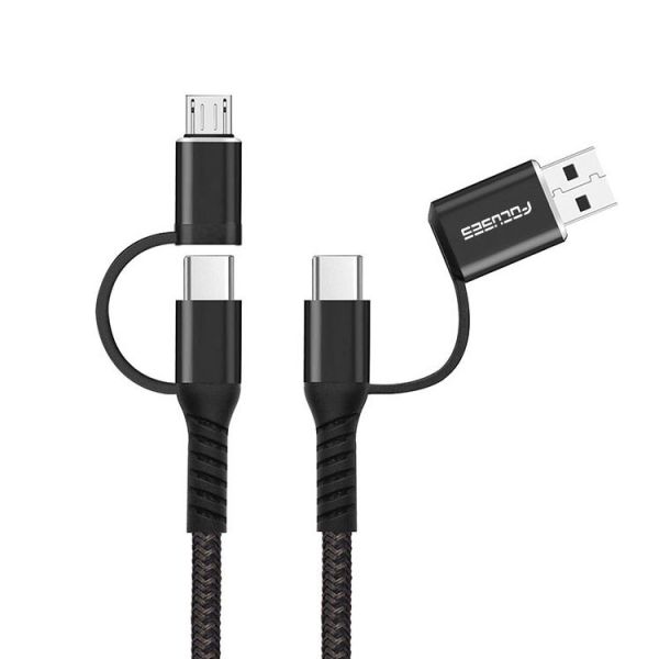 Quality PD 60W Nylon Braided Lightning Cable Fast Charging 4 In One USB Cable for sale