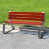 china Galvanized Steel Modern Outdoor Bench With Back Personalized Metal Park Bench