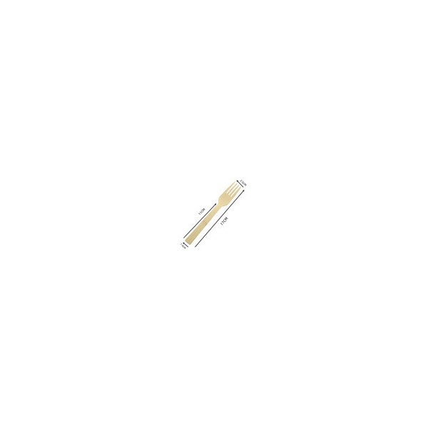Quality 100 Nature Disposable Bamboo Wooden Cutlery Bulk Fork 17CM for sale