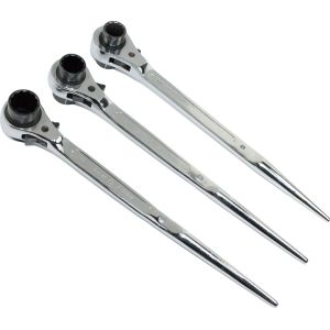 Quality 40CR Satin Construction Double Socket Ratchet Wrench for sale