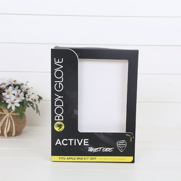 Quality Window Black Card Electronic Product Box Folding CMYK 4 Color Offset Printing for sale