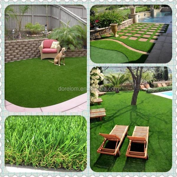 Quality Grass Carpet Rugs with 16800 Stitches/ Sqm Density and SBR Latex Coating for sale