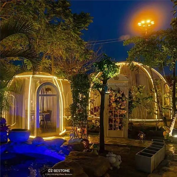 Quality Hall Effect Technology Fast Build Outdoor Dining Bubble Tent Ho for sale