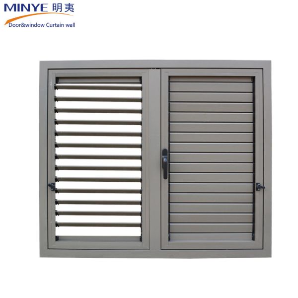 Quality Aluminum Alloy Frame Shutter Louver Window with Crank Devices and Customized for sale