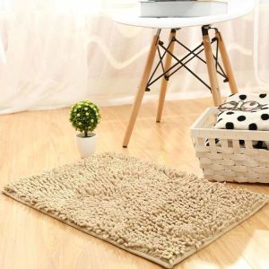 Quality Soft Water Absorption Non Slip Chenille Bathroom Mat Fast Drying Washable for sale