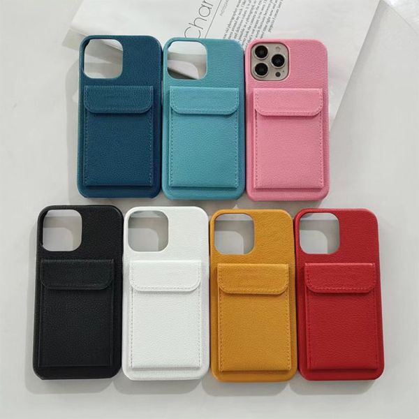 Quality Handcrafted Leather Card Holder Phone Case with Shockproof Feature and Luxury for sale