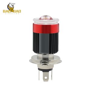 Quality H4 BA20D Black Casing 80V Universal Motorcycle LED Headlight Bulb for sale