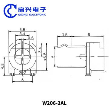 Quality W206 0.25W Single Coil Potentiometer with Easy Adjustment and Long-Term for sale
