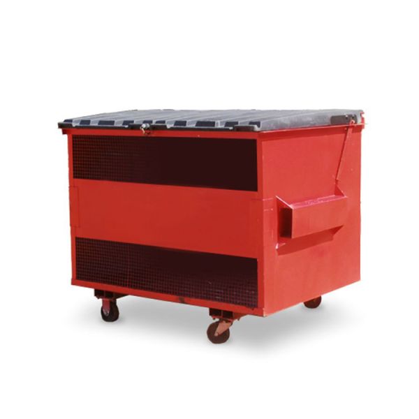 Quality 1.5m Open Top Front Lift Bin Stackable Design Garbage Truck Compatible Waste for sale