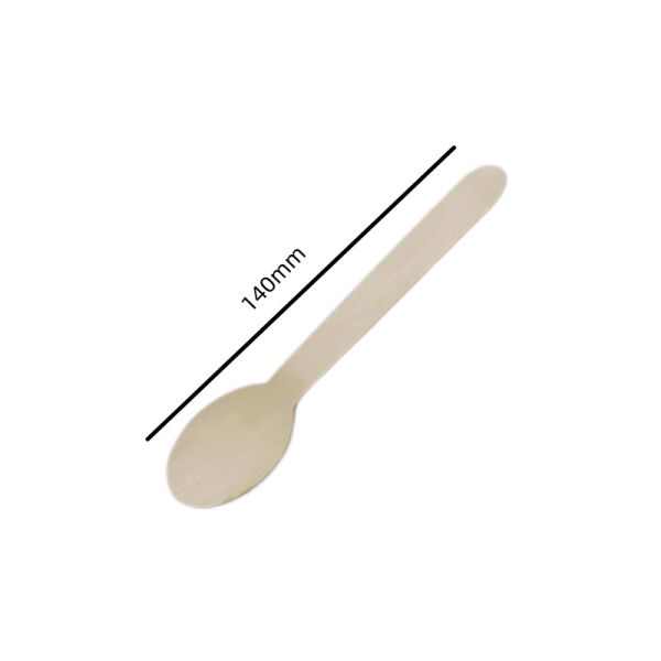 Quality FSC 100% Birch Wooden Disposable Wooden Utensils Spork 140mm for sale