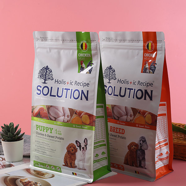 Quality Resealable Plastic 25g Pet Food Packaging Bag Zipper 1000g Dog Food Pouch for sale