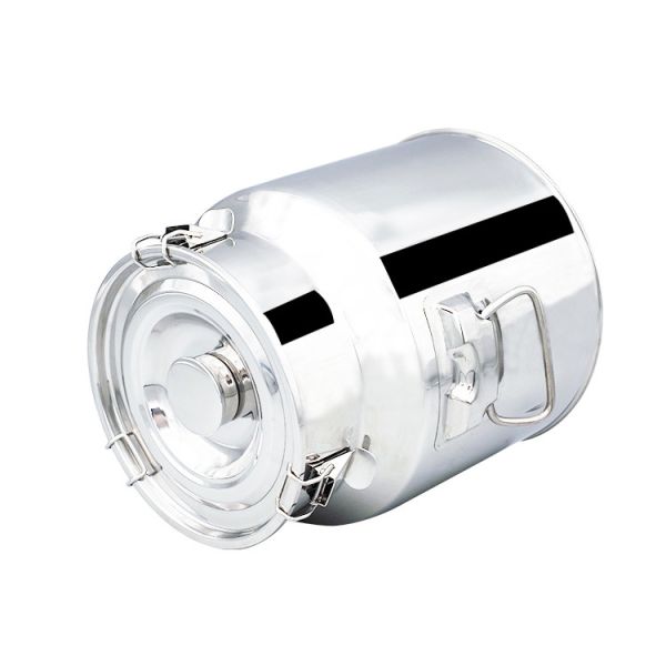 Quality SUS201 20L Stainless Steel Milk Can 0.8mm Thickness Steel Buckets With Lid for sale