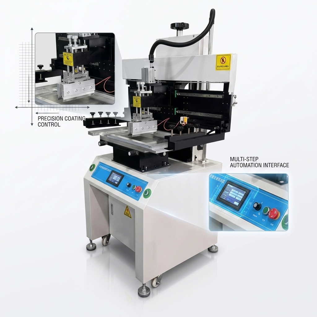Quality Semi Automatic Solder Paste Printer With ±0.02mm Printing Accuracy PLC Control for sale