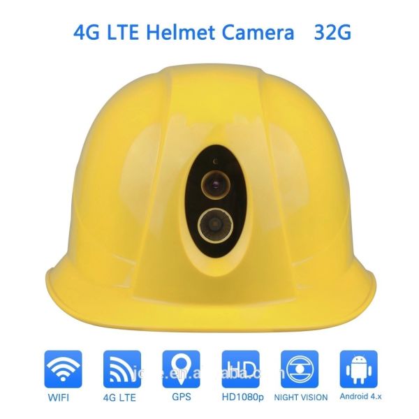 Quality 4G Android System Safety Helmet Camera For Construction 2 Way Audio Live Streaming for sale