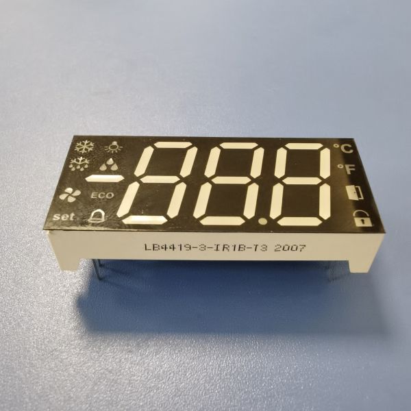 Quality Triple Common Anode 100mcd 17mm 7 Segment LED Display for sale