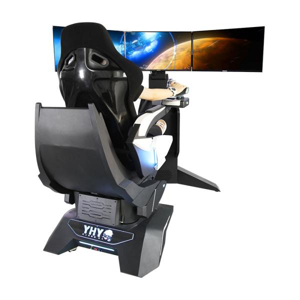 Quality 9D VR Flight Simulator Resort Hotel Black All Aluminum Alloy VR Egg Game for sale