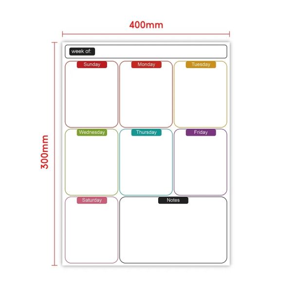 Quality Weekly Planner Dry Erase Calendar Board Refrigerator Silicone Removable For for sale