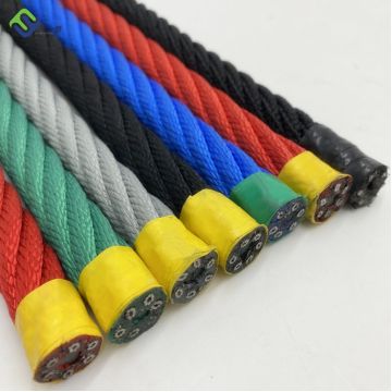 Quality PP Wire Playground Combination Rope 16mm 6 Strand With Fibre Core for sale