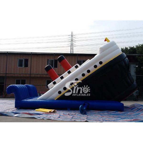 Quality Outdoor adventure huge titanic inflatable slide for kids playground for sale