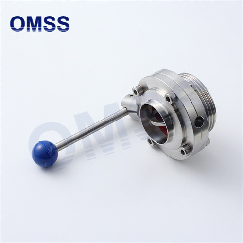 Quality SS304 316L Butterfly Valve Weld Threaded Check Valve With Pulling Handle for sale