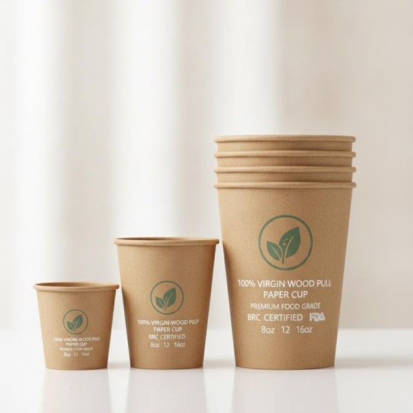 Quality 100 Percent Virgin Wood Pulp Paper Cup Premium Food Grade BRC Certified FDA 8oz 12oz 16oz for sale