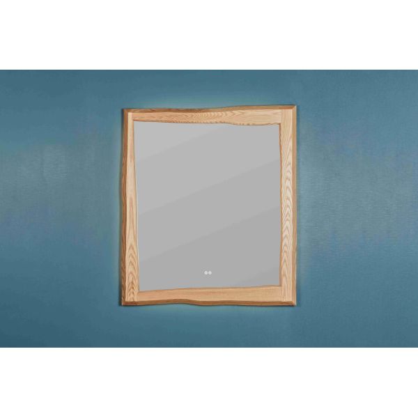 Quality Dimmable Lights Custom Led Bathroom Mirror Wooden Frame Fog Free Design for sale