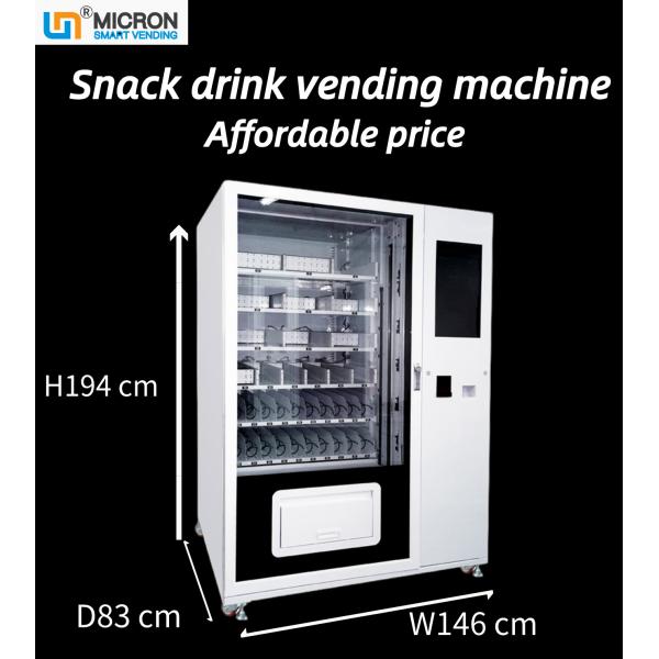 Quality Hot Selling 22 Inch Touch Screen Snack Drink Vending Machine With Cooling System In Schools for sale